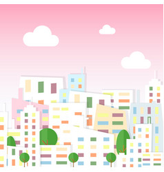 Paper house white origami cut cardboard buildings Vector Image