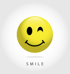 Smile emoticon template design Royalty Free Vector Image