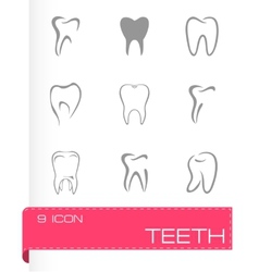 Teeth icon set Royalty Free Vector Image - VectorStock