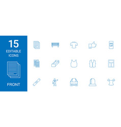 15 front icons Royalty Free Vector Image - VectorStock