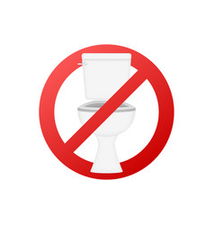 No peeing on floor forbidden sign modern Vector Image