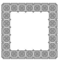Frame with tangled arabic pattern Royalty Free Vector Image