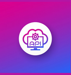 Api cloud software integration icon Royalty Free Vector
