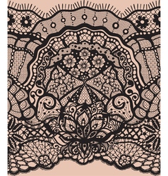 Abstract seamless lace pattern with flowers and Vector Image