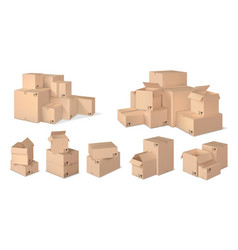 Open cardboard package Royalty Free Vector Image
