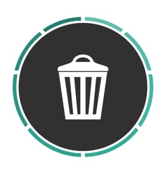 Trash bin computer symbol Royalty Free Vector Image
