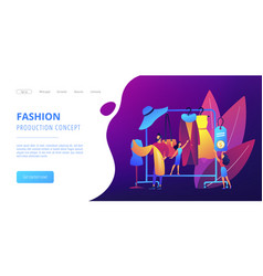 Fashion house concept landing page Royalty Free Vector Image