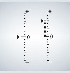 Measuring scale markup for rulers in vertical Vector Image