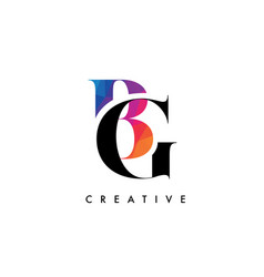 Vs letter design with creative cut and colorful Vector Image
