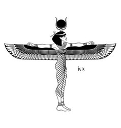 Egyptian Goddess Isis Ancient Queen Vector Images (56)
