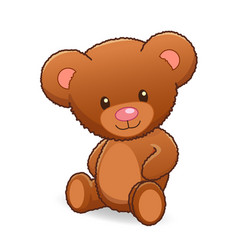 Cute cuddly teddy bear Royalty Free Vector Image