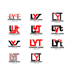 Set initial letter max design logo Royalty Free Vector Image