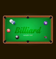 Billiard poster Pool hall - Eight ball Royalty Free Vector