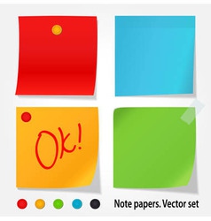 Sticky memo notes set Royalty Free Vector Image