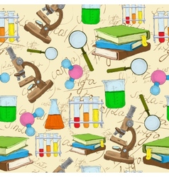 Chemistry seamless background Royalty Free Vector Image