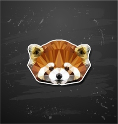 Panda cute face with polygonal geometric style Vector Image
