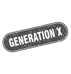 Square grunge black generation x stamp Royalty Free Vector