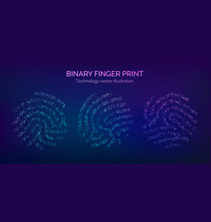 Cyber security id concept fingerprint in key Vector Image