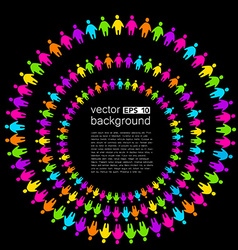 Background template with colorful people Vector Image