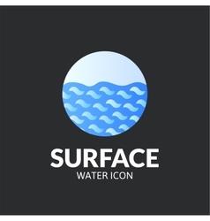 Round abstract wave water logo Royalty Free Vector Image