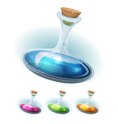 Glass bottle with magic elixir computer game Vector Image