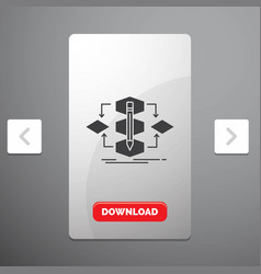 Algorithm design method model process flat icon Vector Image