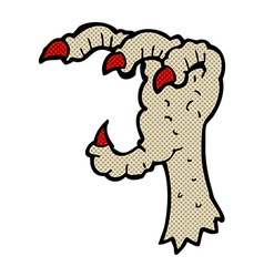 Comic cartoon spooky claw Royalty Free Vector Image