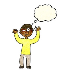 Cartoon man with eyes popping out head Royalty Free Vector