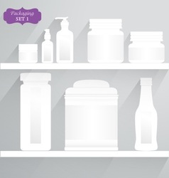 Big white open box template packaging for gifts Vector Image