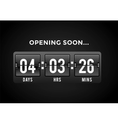 Countdown clock digits board panels timer Vector Image