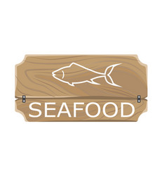 Wooden board with fishing equipment Royalty Free Vector