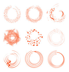 Isolated abstract round shape orange color logo Vector Image
