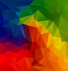 Horizontal rainbow spectrum polygon triangular Vector Image
