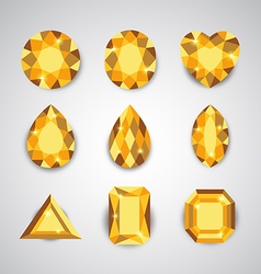 Silhouette gem Royalty Free Vector Image - VectorStock