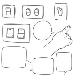 Set electric switch Royalty Free Vector Image - VectorStock