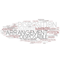 Disposition word cloud concept Royalty Free Vector Image