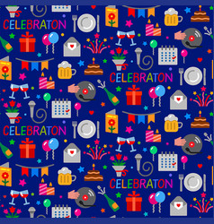 Celebration seamless pattern Royalty Free Vector Image