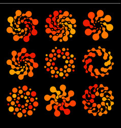 Isolated abstract round shape orange color logo Vector Image
