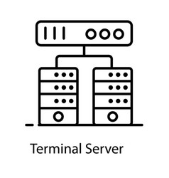 Terminal server Royalty Free Vector Image - VectorStock