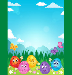 Decorated easter eggs theme image 6 Royalty Free Vector