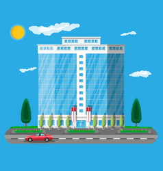 Office building exterior commercial building Vector Image