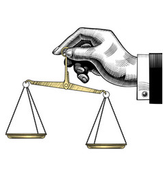 Vintage balance hand drawing clip art isolated on Vector Image