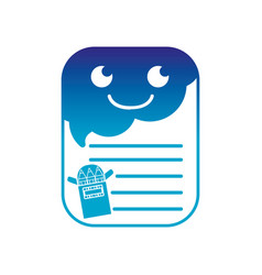 Smile and cute note paper kawaii Royalty Free Vector Image