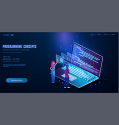 Software development programming coding Royalty Free Vector