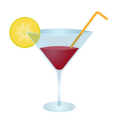 Red Cosmopolitan Cocktail Royalty Free Vector Image