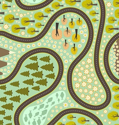 Road pattern with cars Royalty Free Vector Image