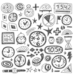 Time doodles Royalty Free Vector Image - VectorStock