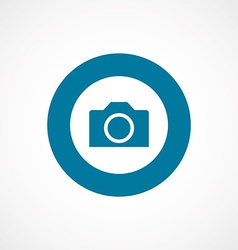 Video camera icon bold blue circle border Vector Image