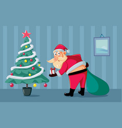 Sneaky santa Royalty Free Vector Image - VectorStock