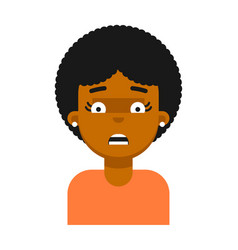 Funny scared woman Royalty Free Vector Image - VectorStock